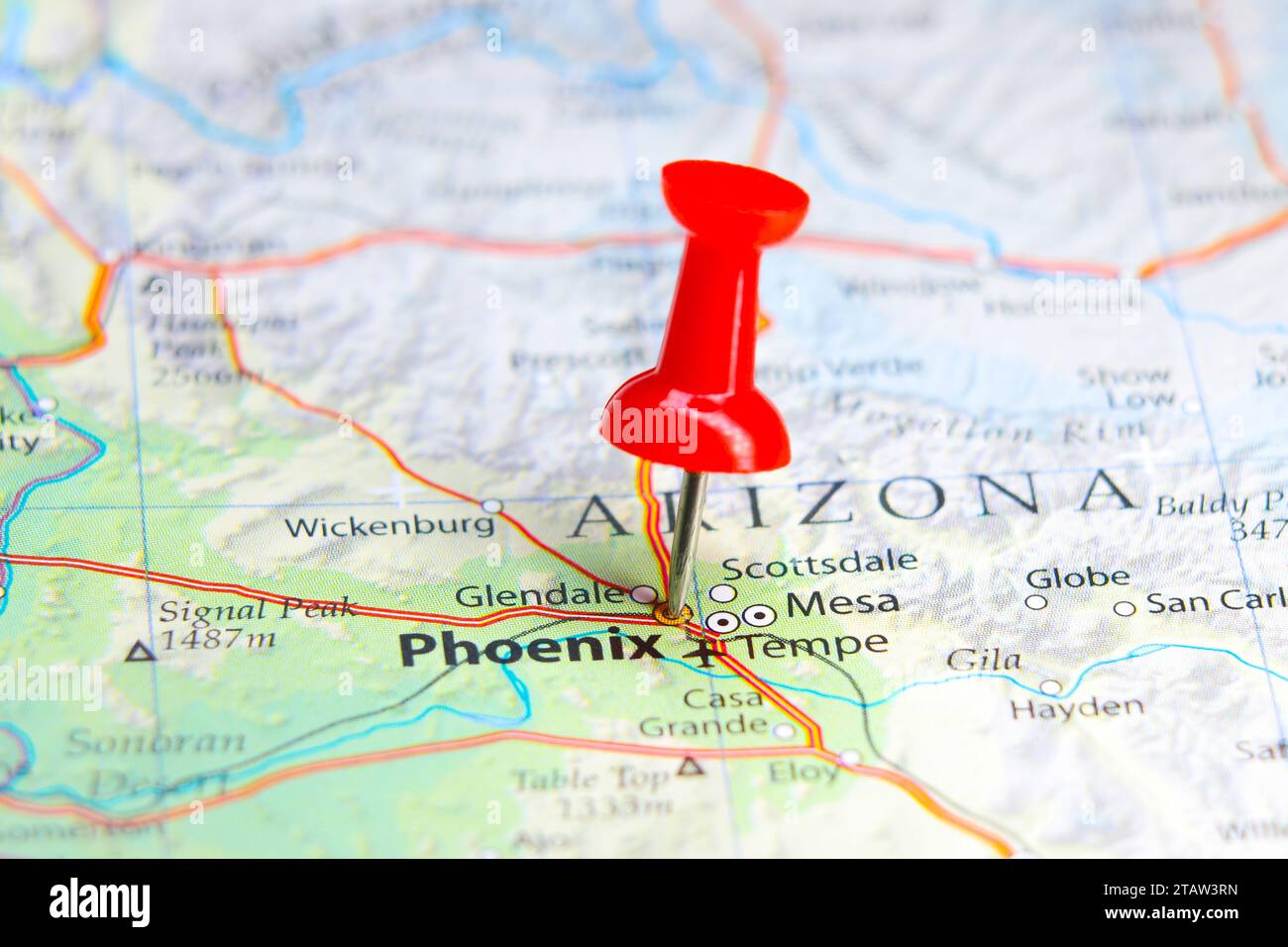 Arizona map pin hi-res stock photography and images - Alamy