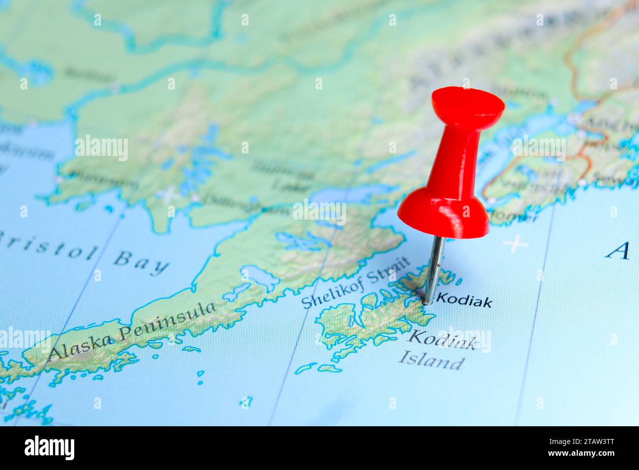 Kodiak island map hi-res stock photography and images - Alamy