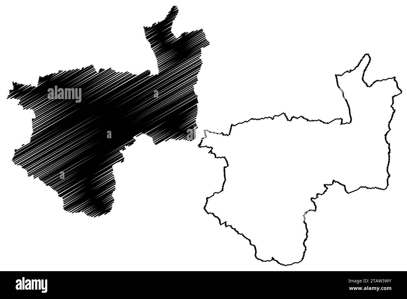 Kufstein area map hi-res stock photography and images - Alamy