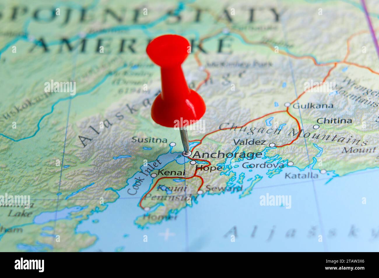 Anchorage alaska map hi-res stock photography and images - Alamy