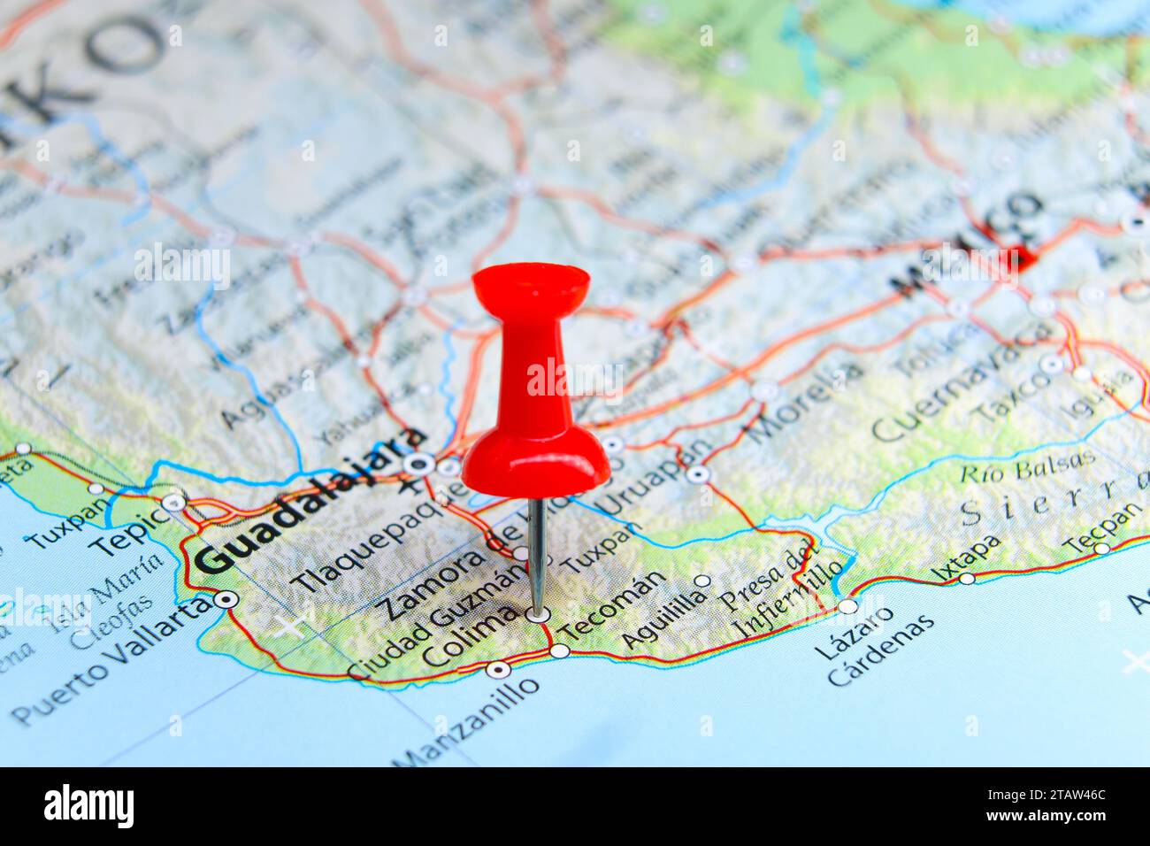 Colima mexico map hi-res stock photography and images - Alamy