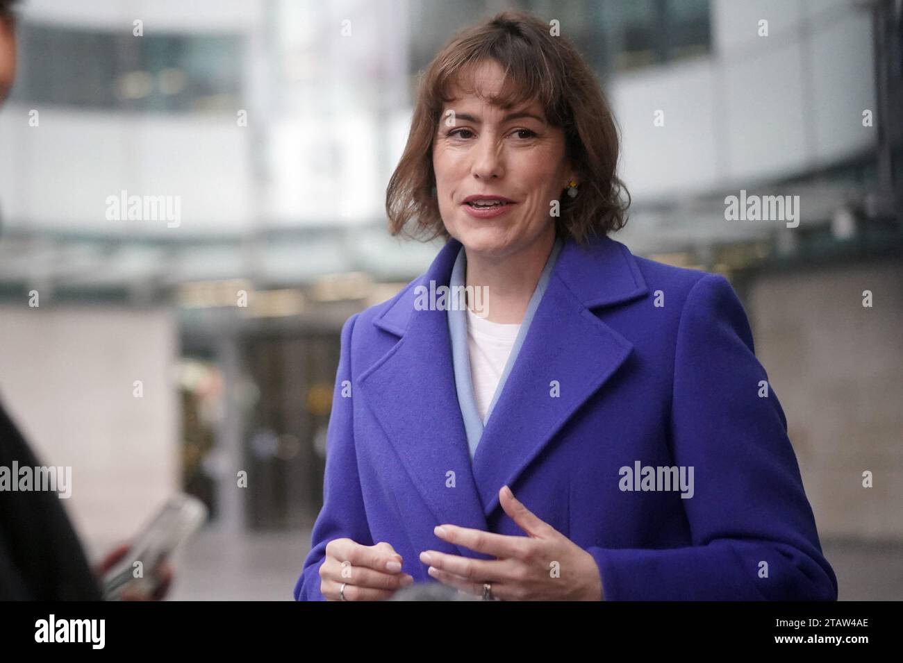 Health Secretary Victoria Atkins outside the BBC Broadcasting House in ...