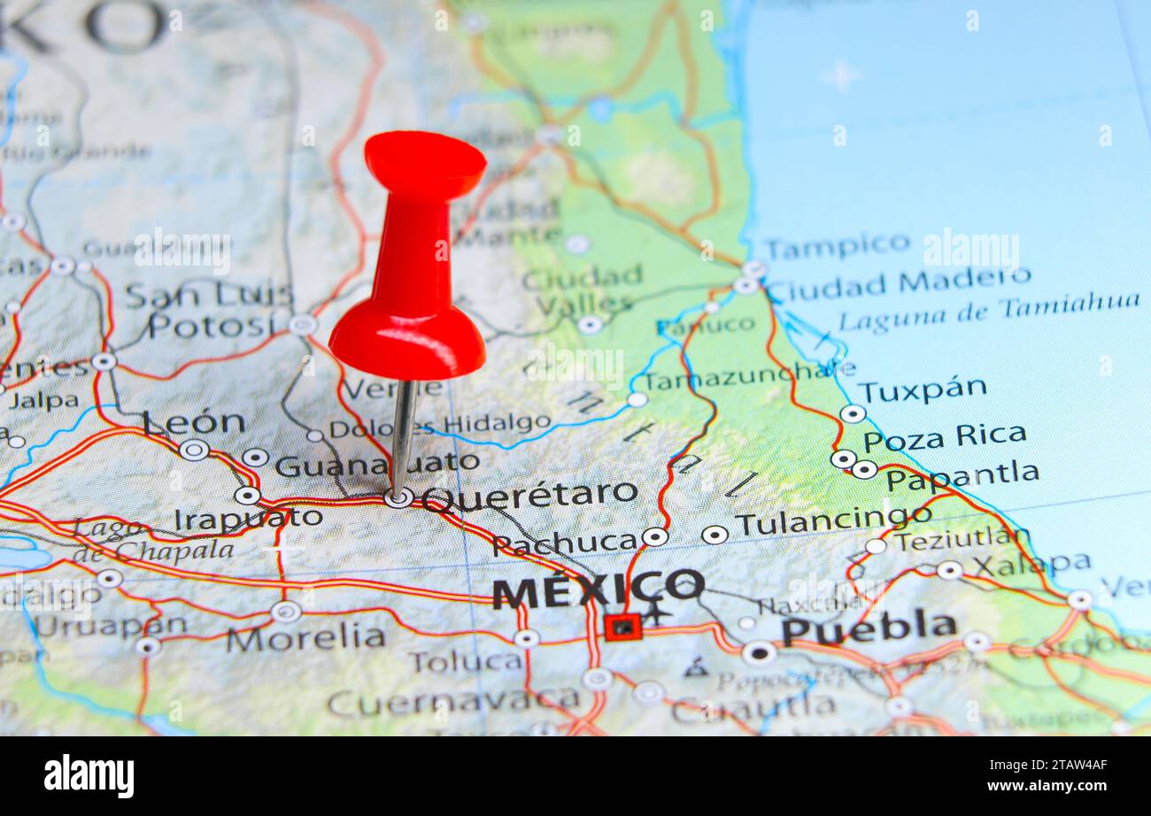 Queretaro state map hi-res stock photography and images - Alamy