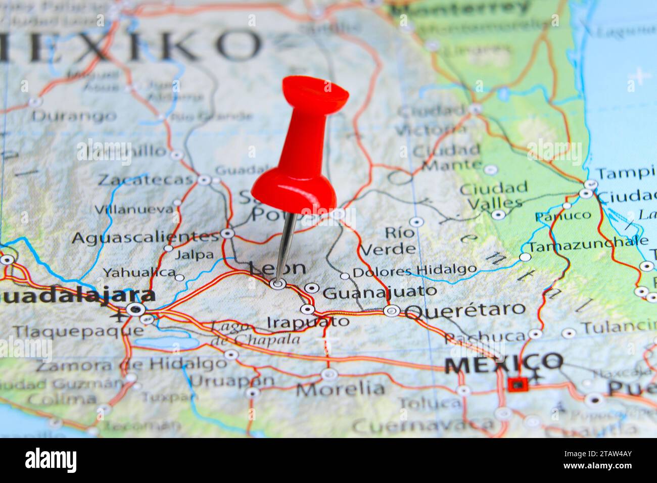 Leon mexico map hi-res stock photography and images - Alamy
