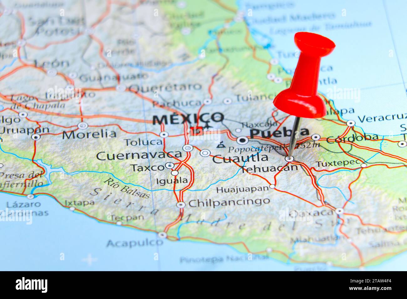 Tehuacán map hi-res stock photography and images - Alamy