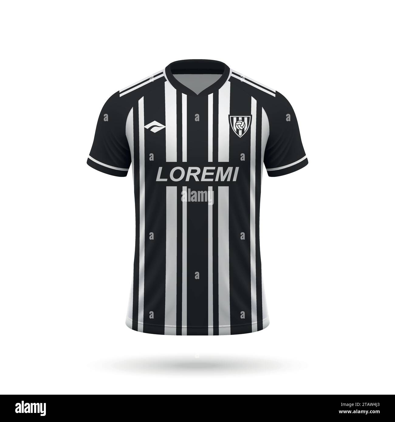 3d realistic soccer jersey in Atletico Mineiro style, shirt template ...