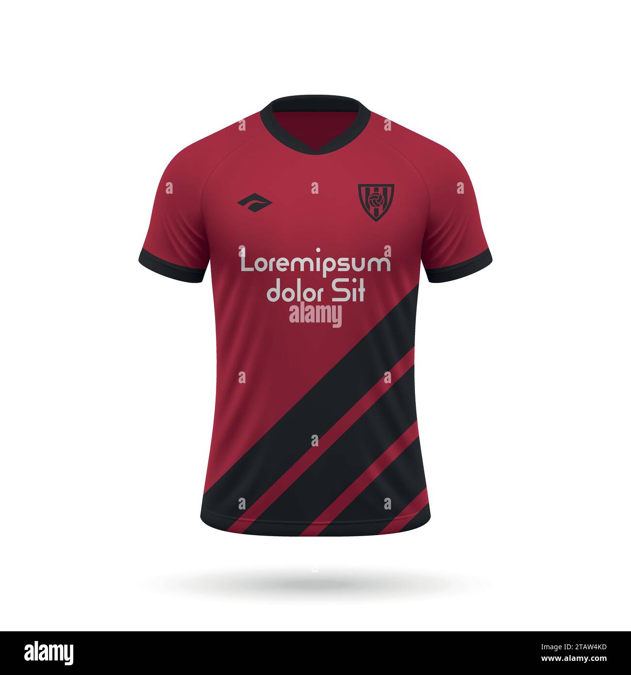 3d realistic soccer jersey in Athletico Paranaense style, shirt ...