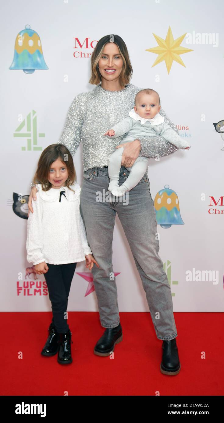 Ferne McCann with her children Sunday (left) and Finty, arrive for the ...