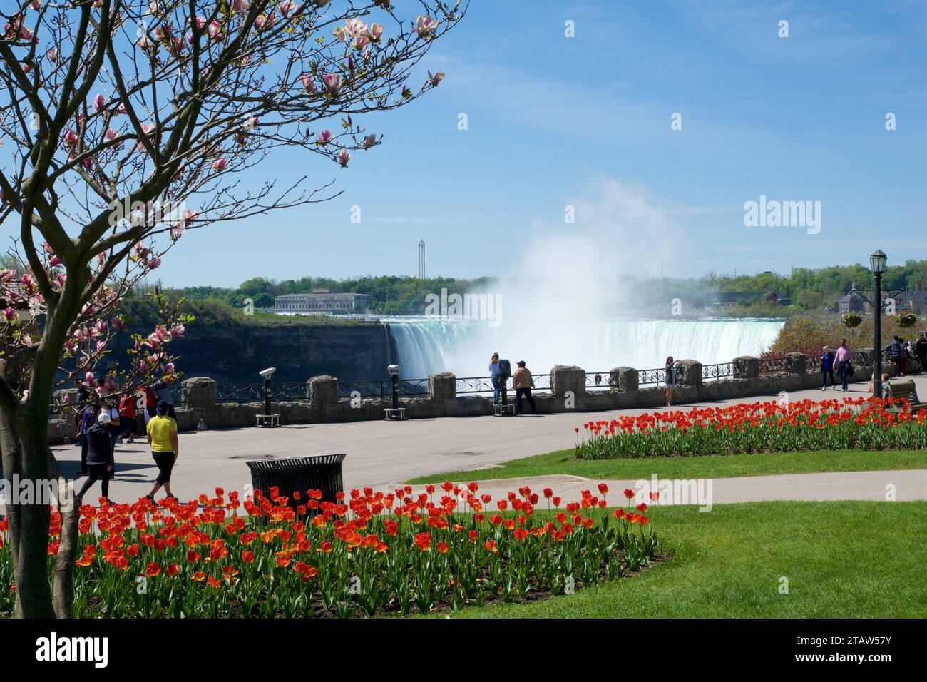 NIAGARA FALLS, ONTARIO, CANADA - 21 MAY 2018: View of the Horseshoe ...