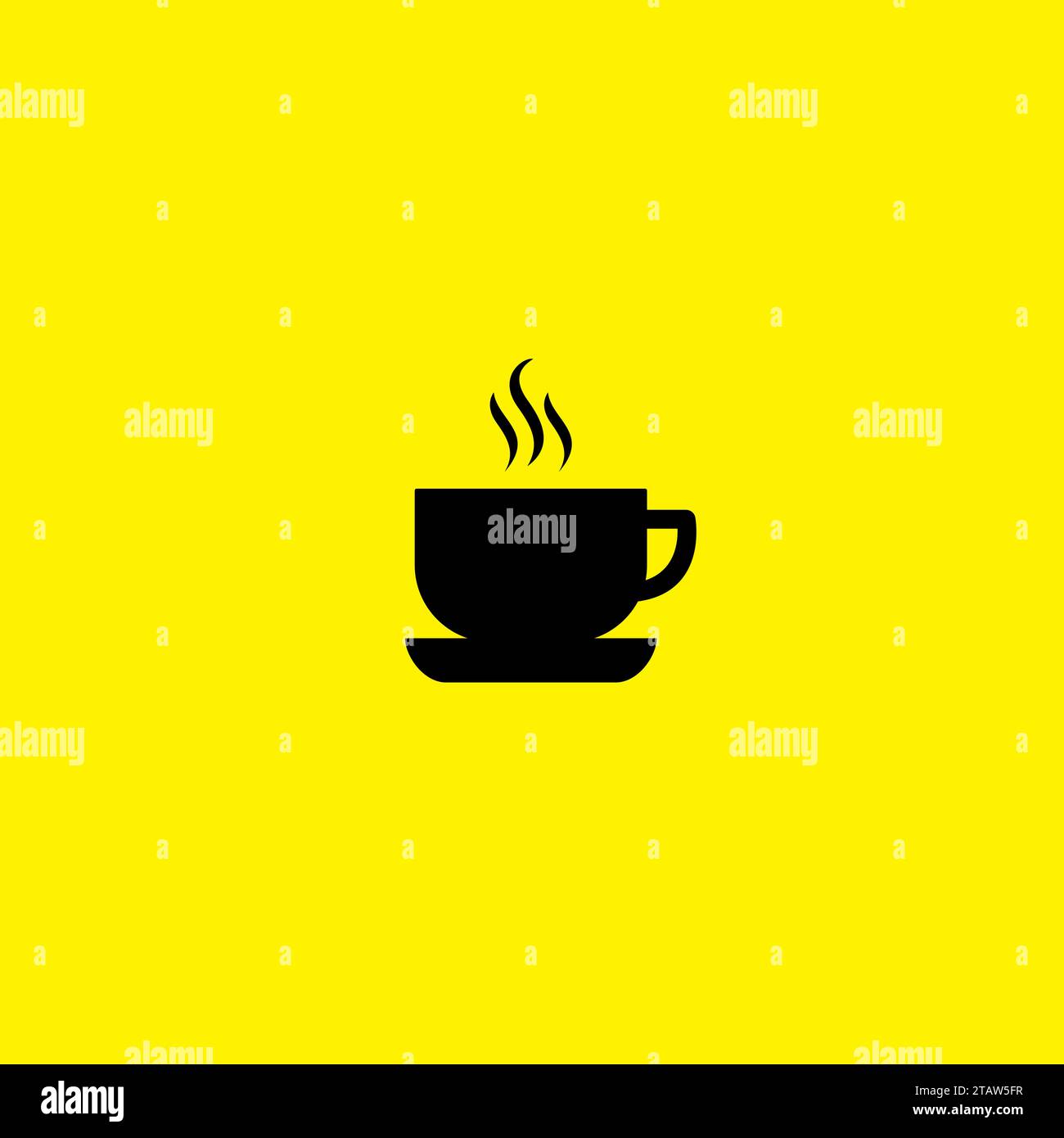 Coffee cup icon white Stock Vector Images - Alamy