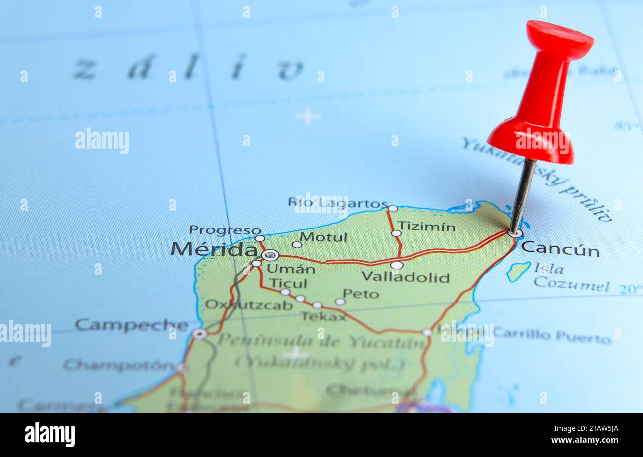 Map of cancun hi-res stock photography and images - Alamy