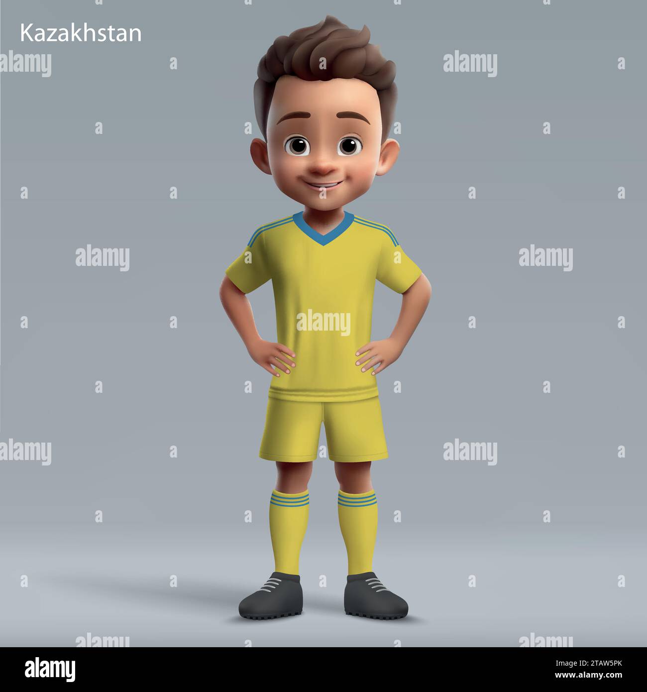 Child in kazakhstan Stock Vector Images - Alamy