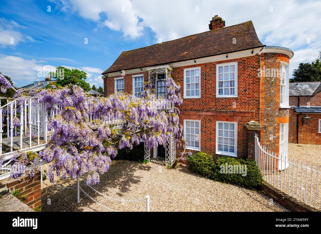 View of Bridge House in High Street, Hungerford, a historic market town ...
