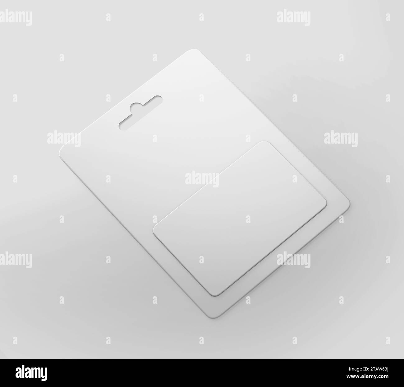 White Gift Card in Blister Packaging, ID Card, Hotel and Apartment ...