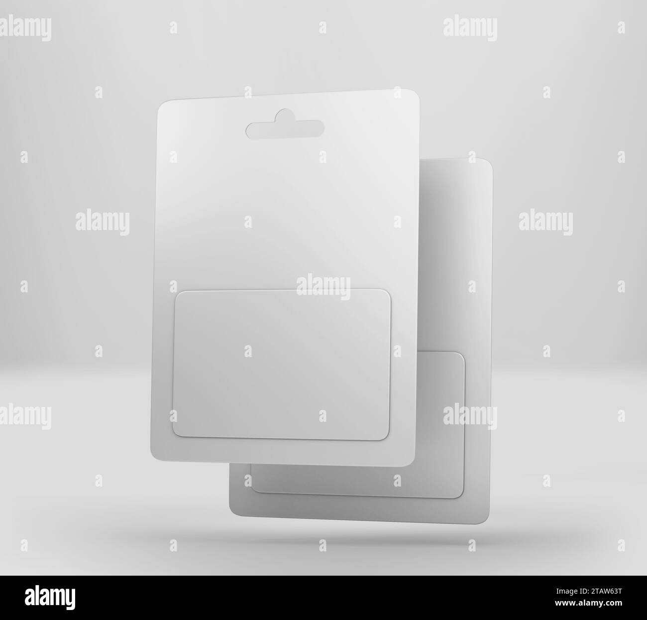 Two White Gift Cards in Blister Packaging, ID Card, Hotel and Apartment ...