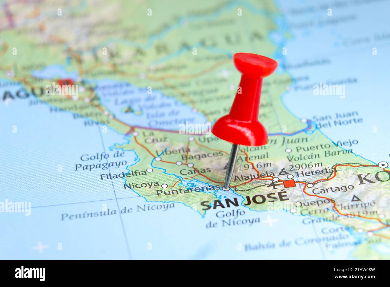 Puntarenas map hi-res stock photography and images - Alamy