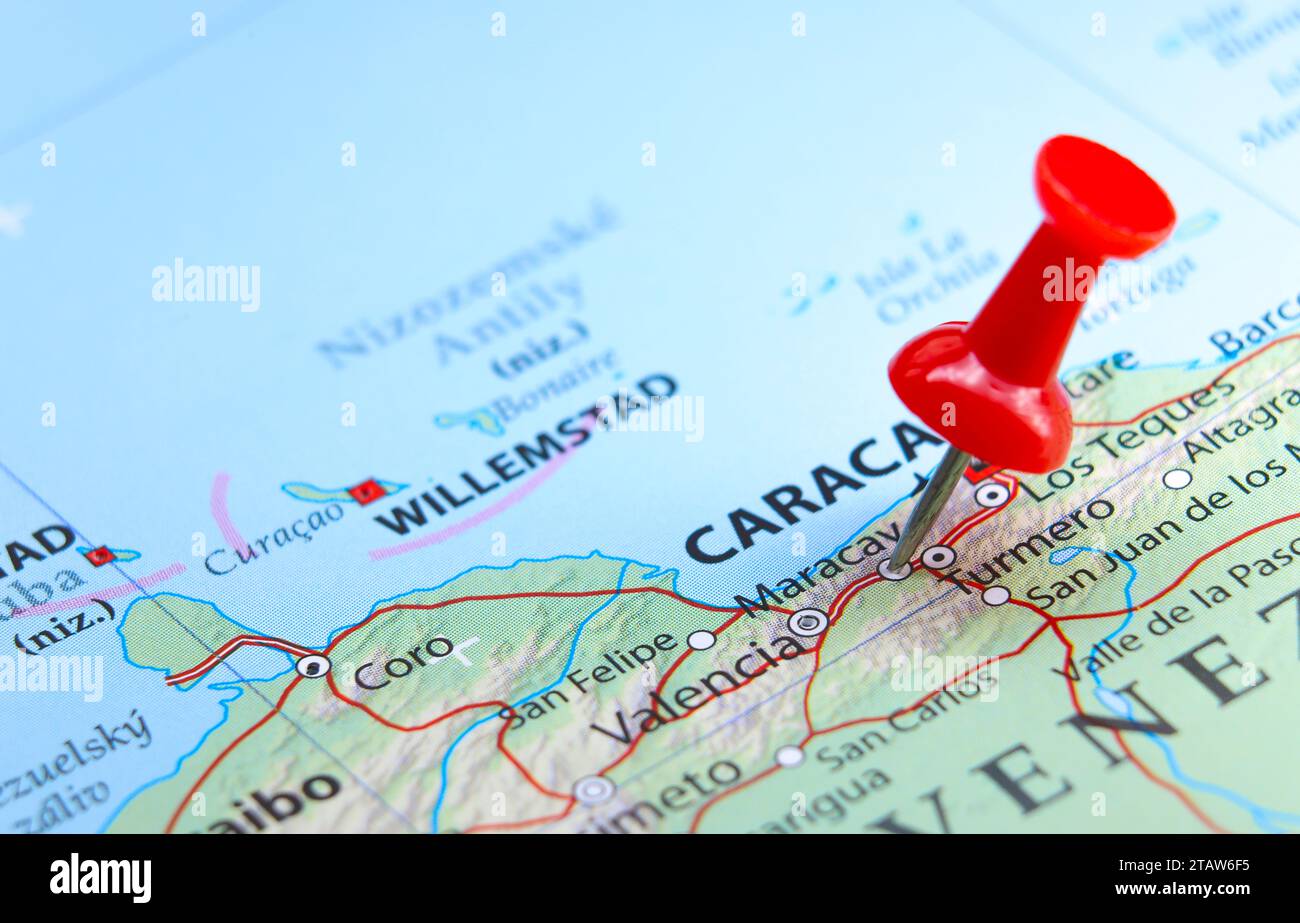 Venezuela map pin hi-res stock photography and images - Alamy