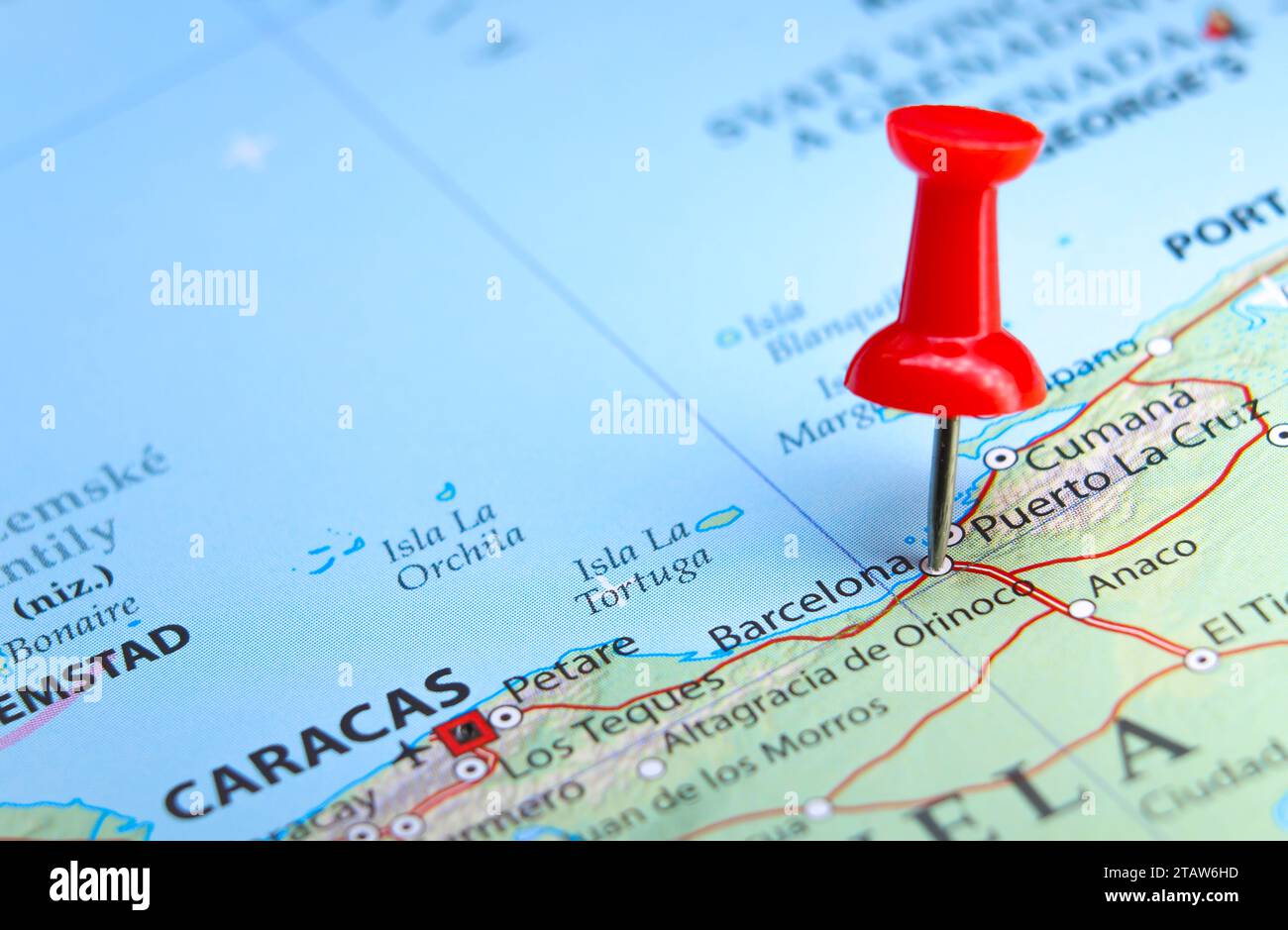 Venezuela map pin hi-res stock photography and images - Alamy