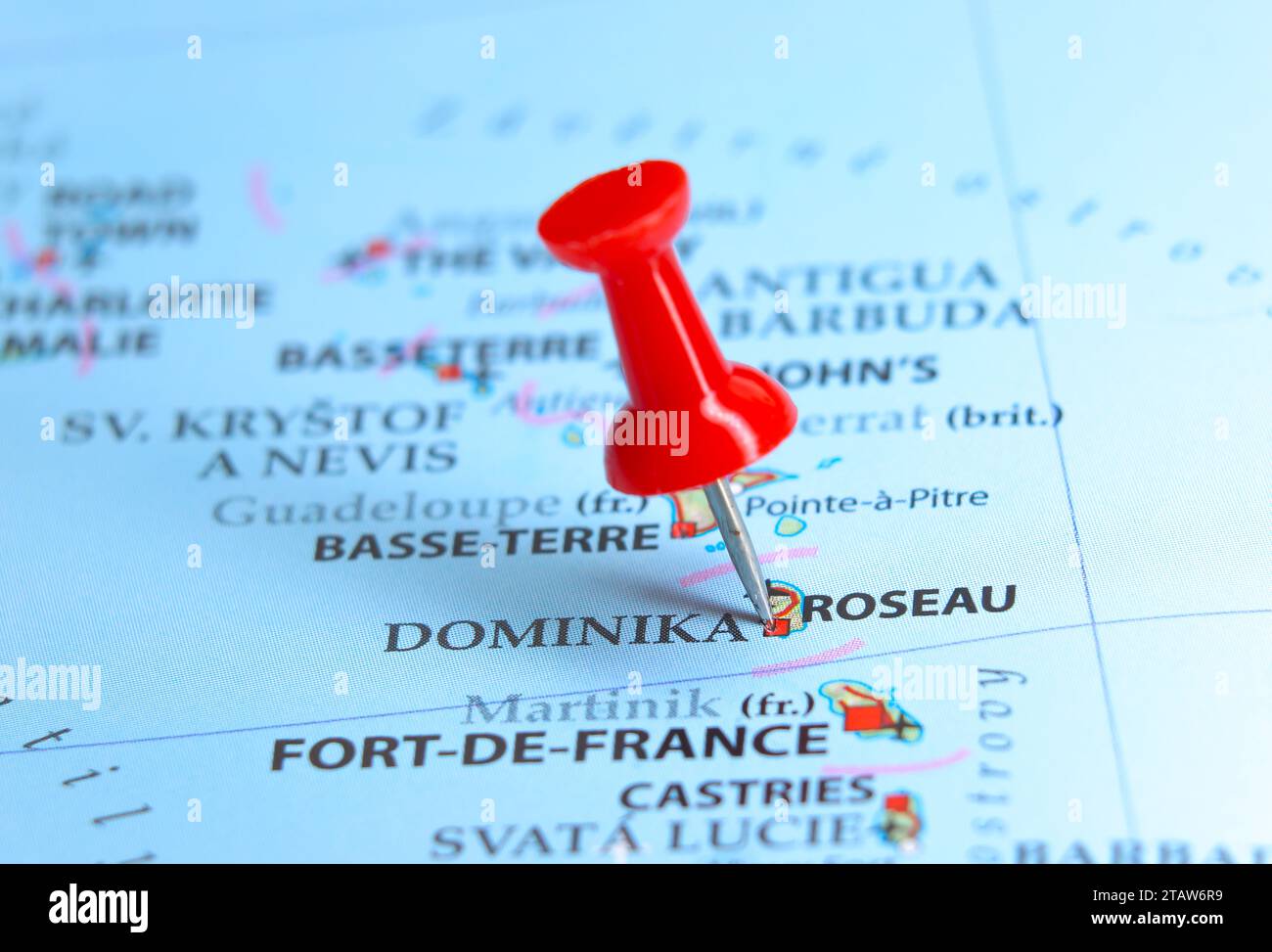 Map of roseau hi-res stock photography and images - Alamy