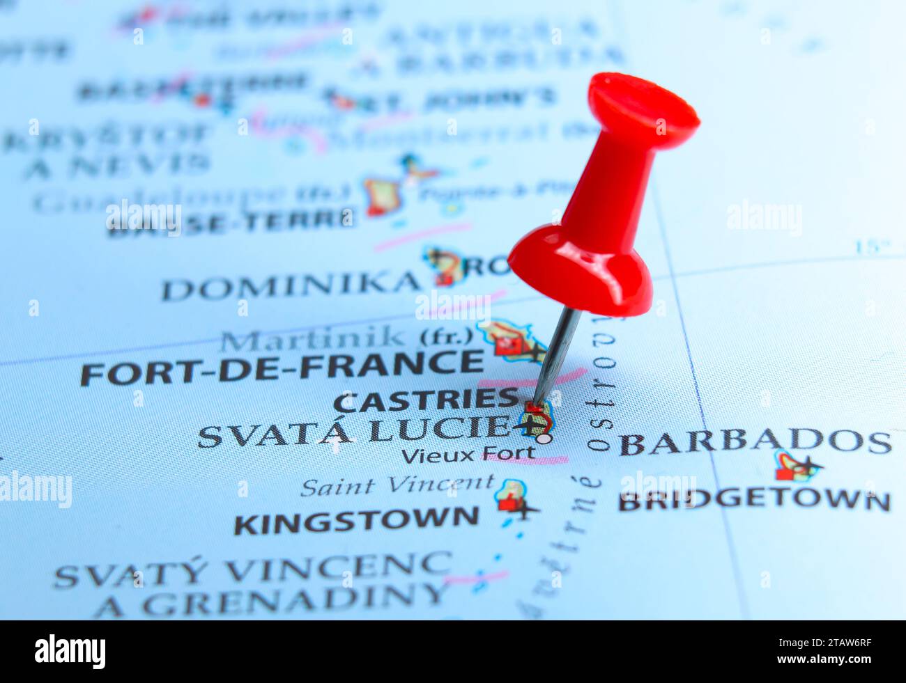 Saint lucia island map hi-res stock photography and images - Alamy