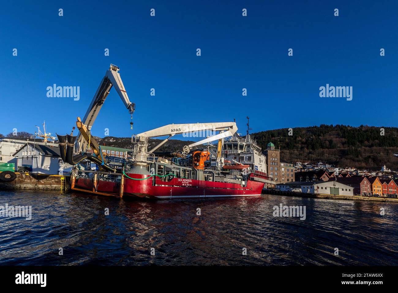Sea Admiral, a service vessel (avlusningsbåt) for aqua, fish farming ...