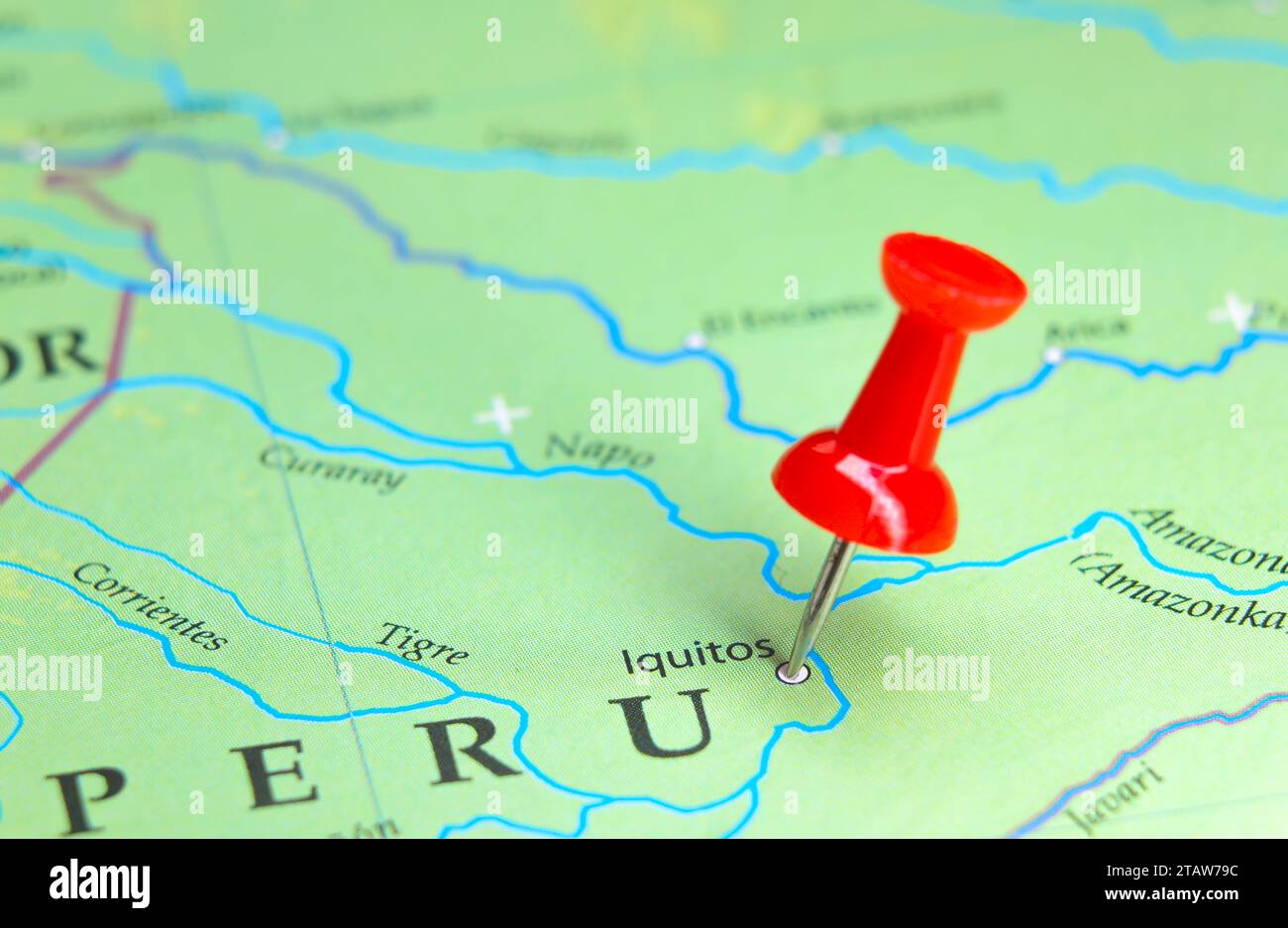 Pinned peru map hi-res stock photography and images - Alamy