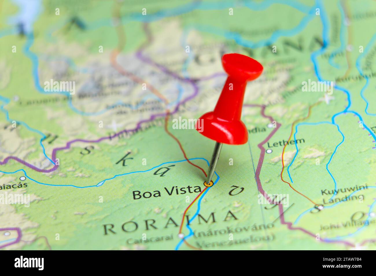 Roraima state map hi-res stock photography and images - Alamy