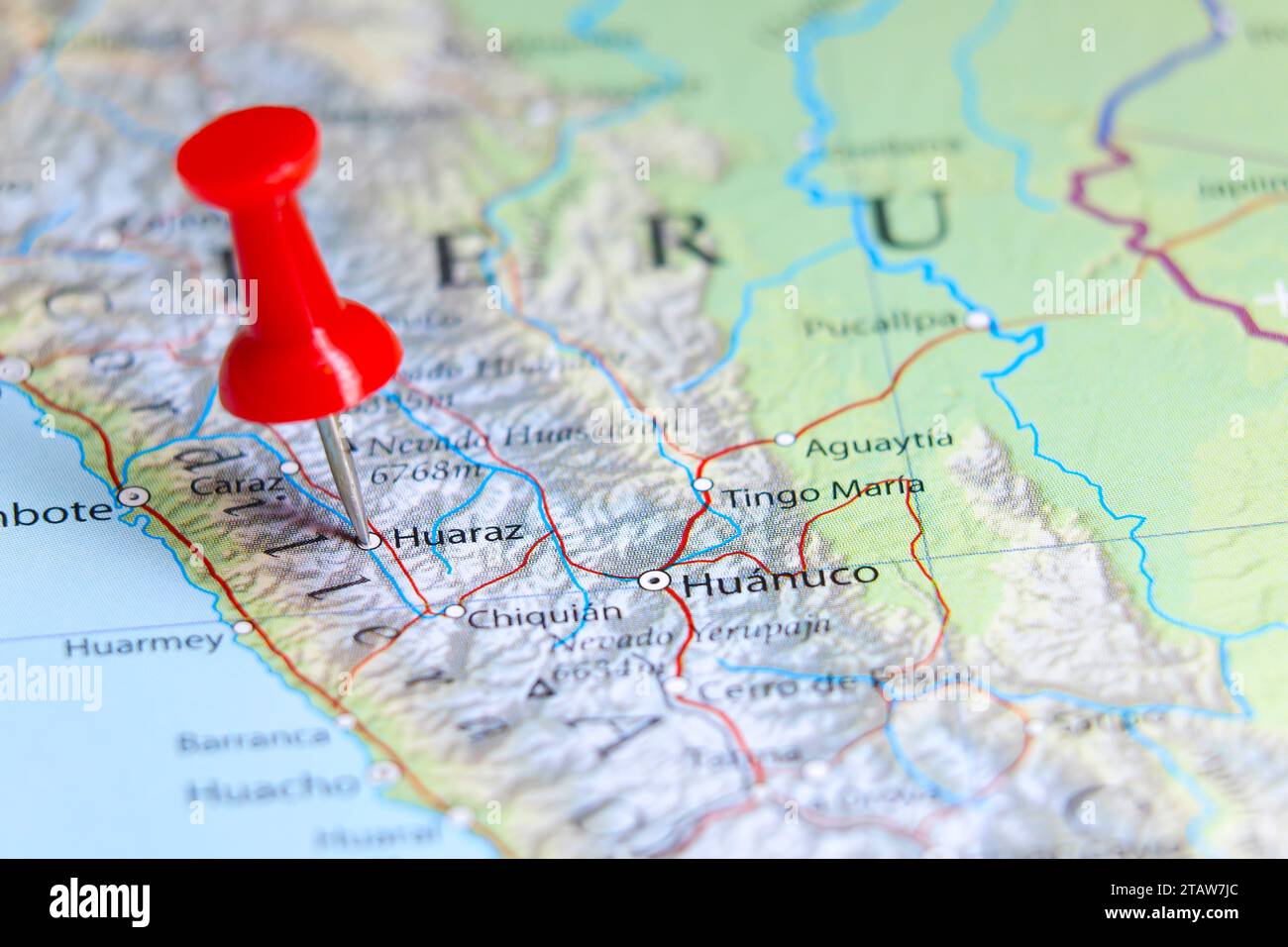 Pinned peru map hi-res stock photography and images - Alamy