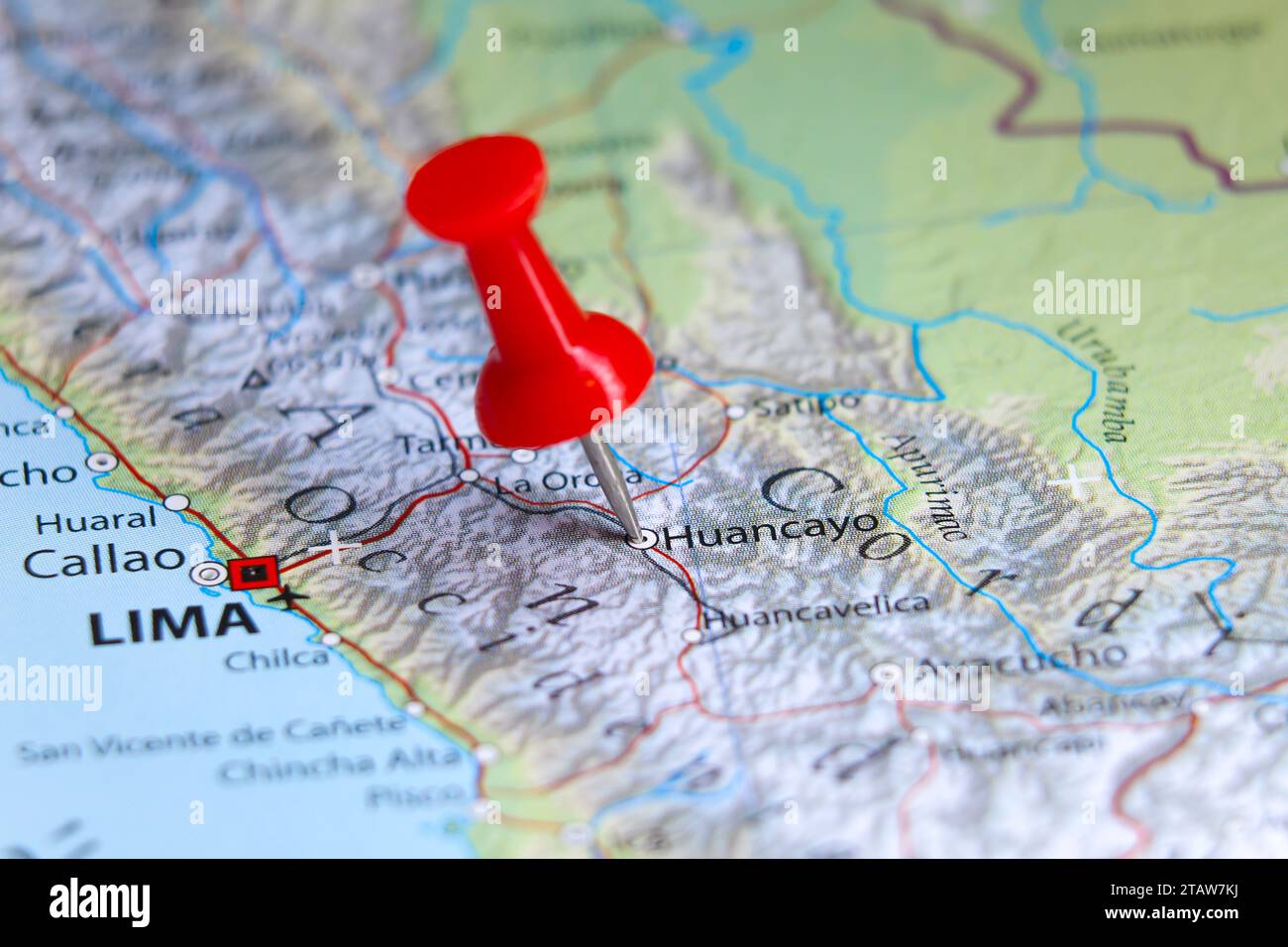 Pinned peru map hi-res stock photography and images - Alamy