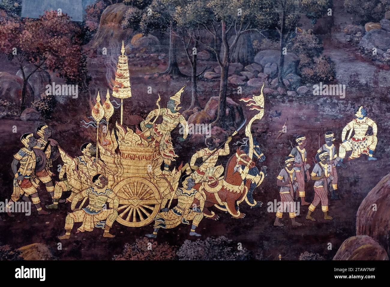 Traditional thai painting battle scene hi-res stock photography and ...