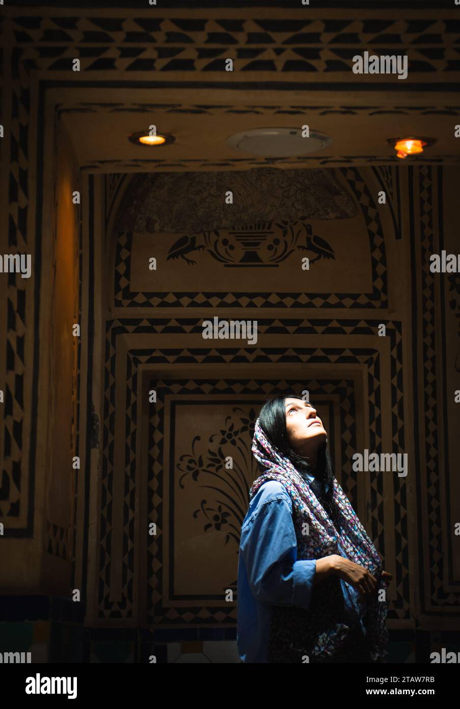 Kashan, Iran - 29th june, 2022: .Muslim tourist visit Sultan Amir Ahmad ...