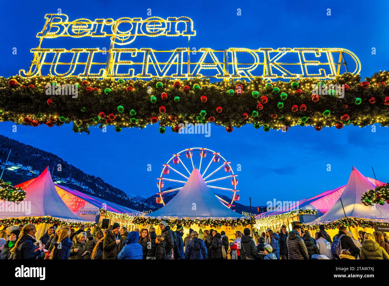 From the annual Christmas Market on Festplassen in Bergen, Norway Stock ...