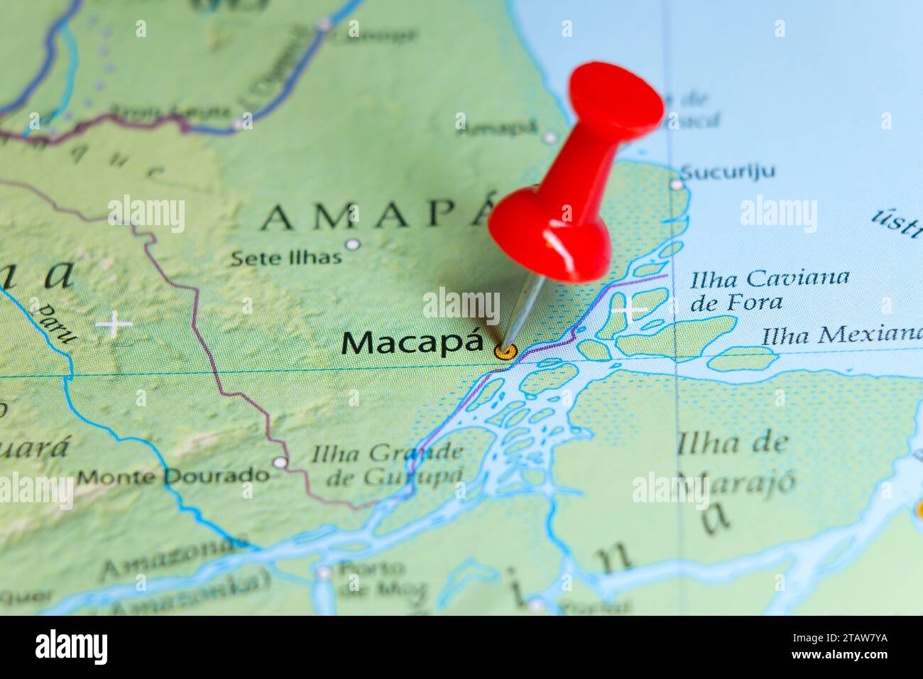 Macapa map hi-res stock photography and images - Alamy