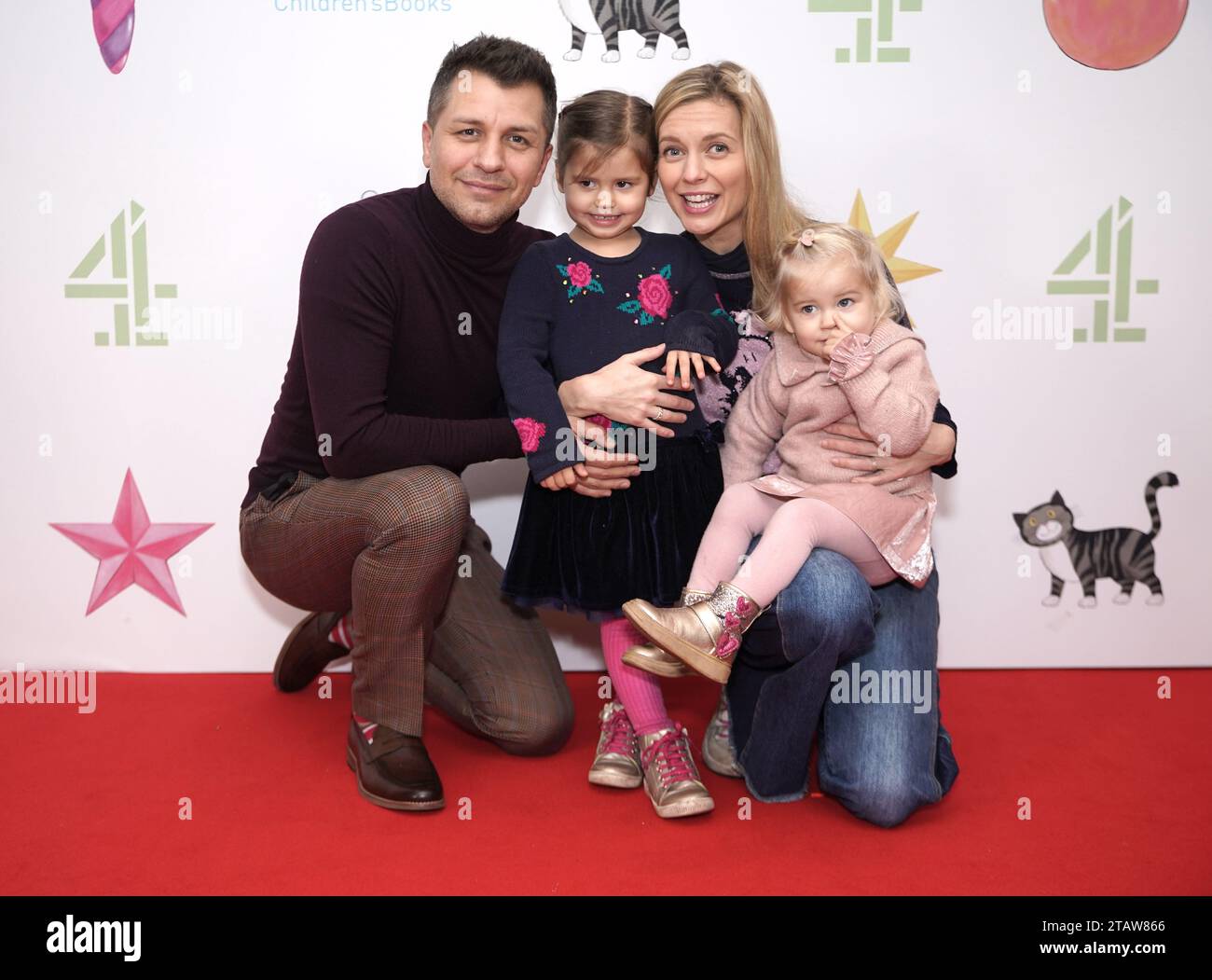 Pasha Kovalev and Rachel Riley with their children Maven (second left ...