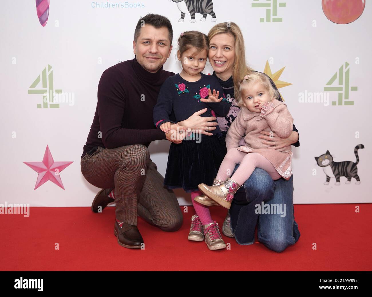 Pasha Kovalev and Rachel Riley with their children Maven (second left ...