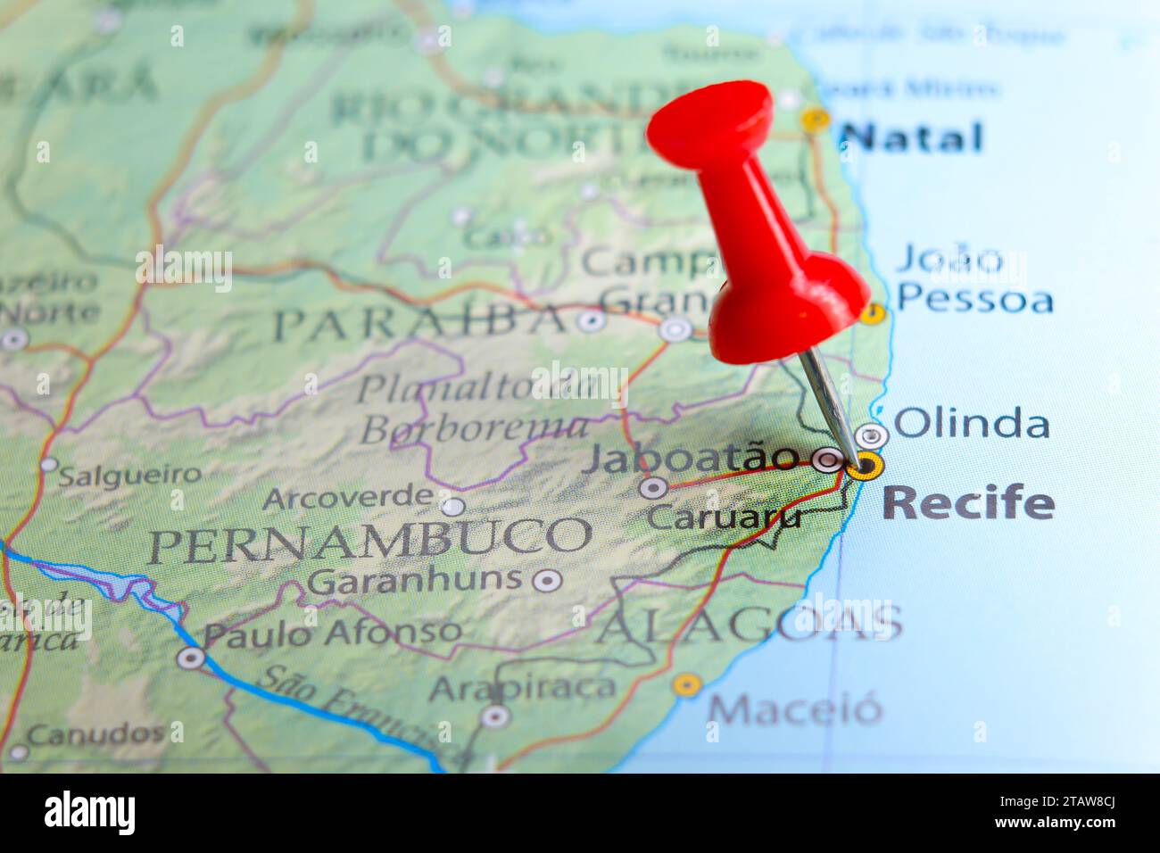 Recife on the map hi-res stock photography and images - Alamy
