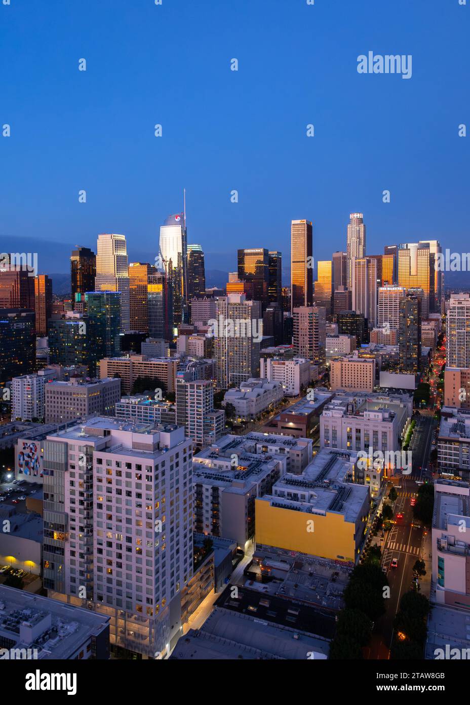 Downtown Los Angeles, California at Sunset Stock Photo - Alamy