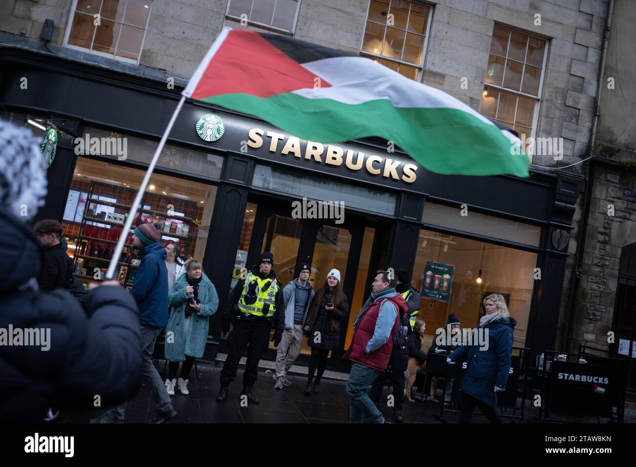 Boycott starbucks palestine protest hi-res stock photography and images ...
