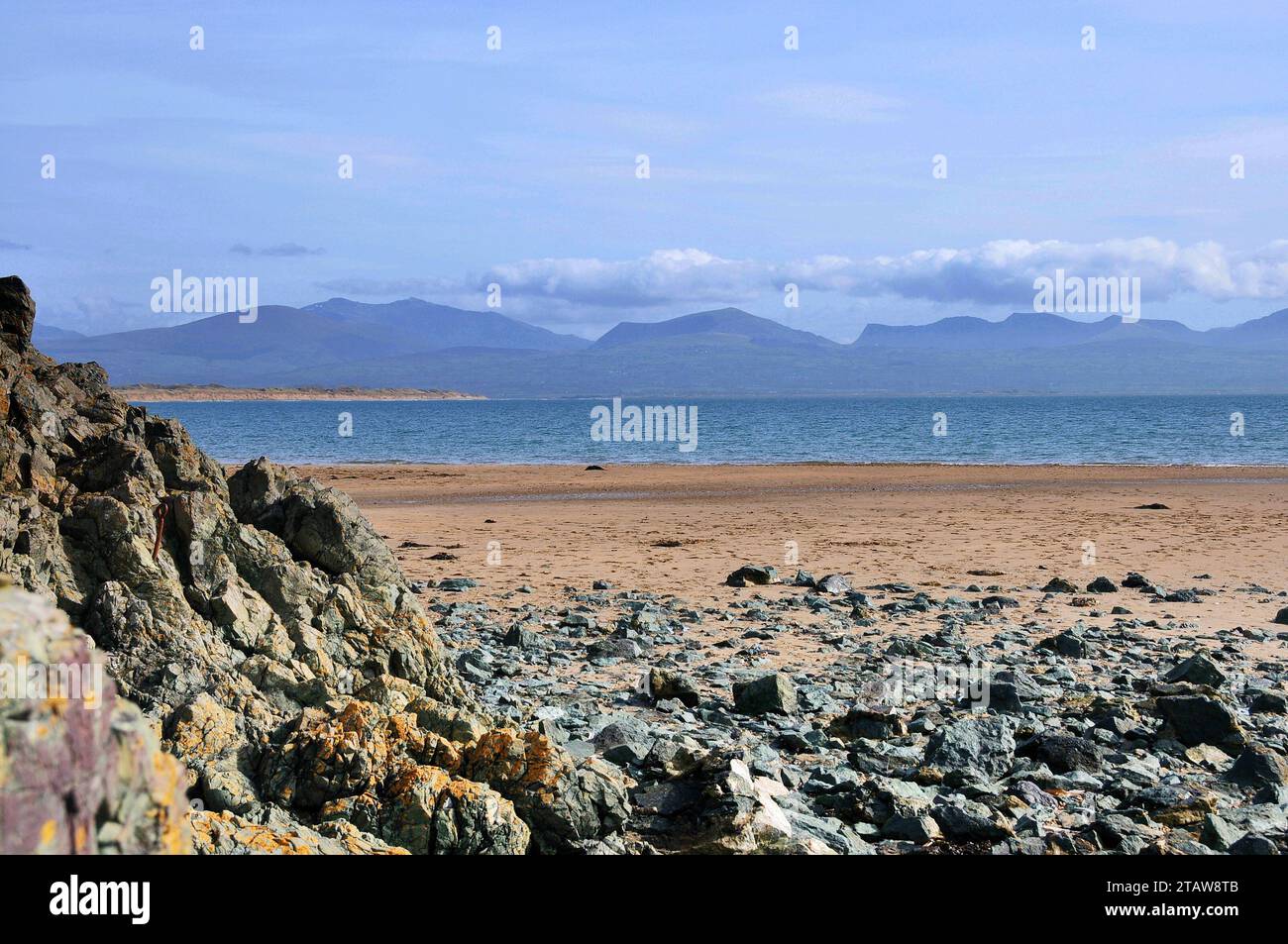 Around the UK - Coastal rock formation -Anglesey, North Wales Stock ...