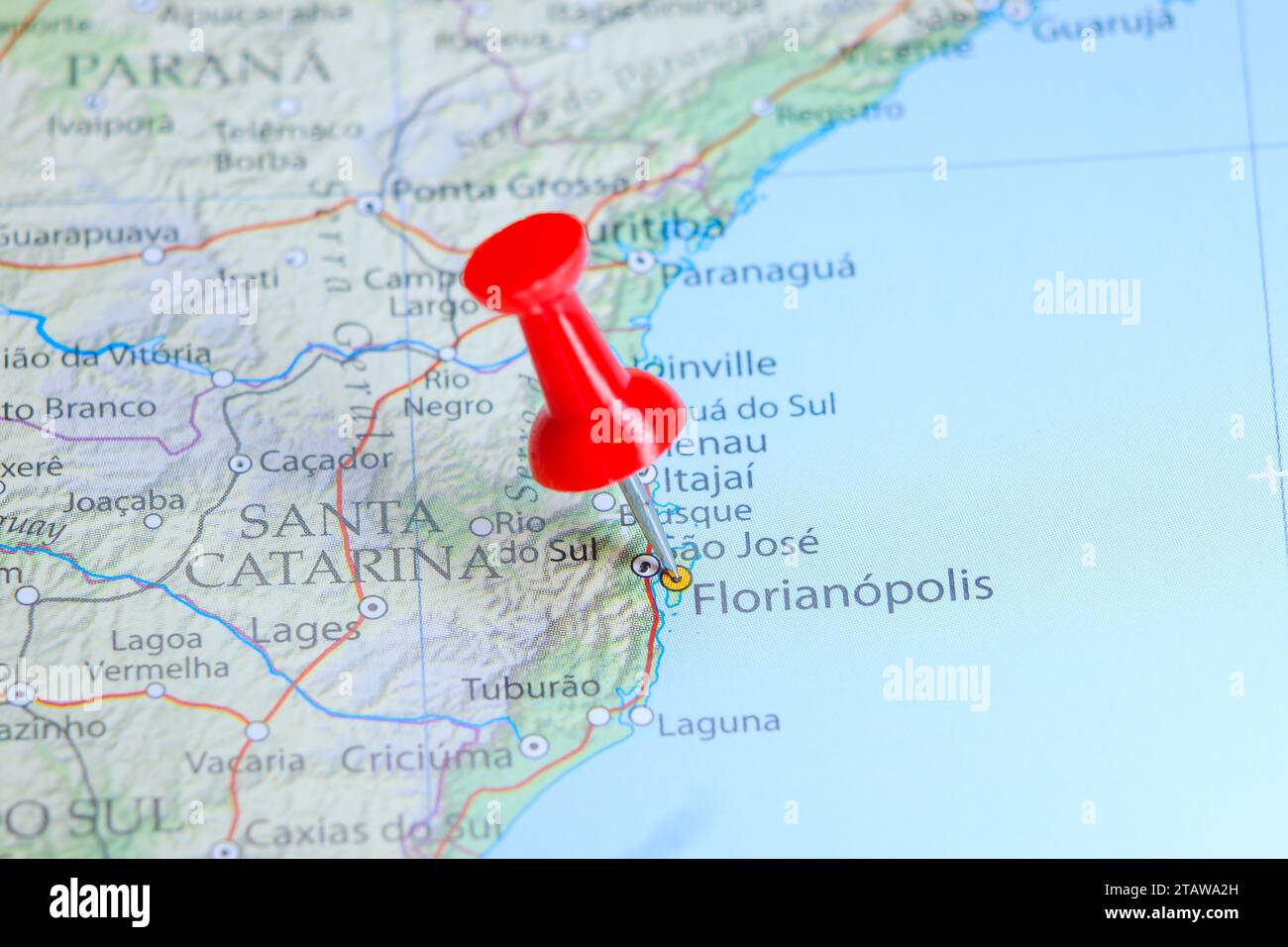 Florianopolis map hi-res stock photography and images - Alamy
