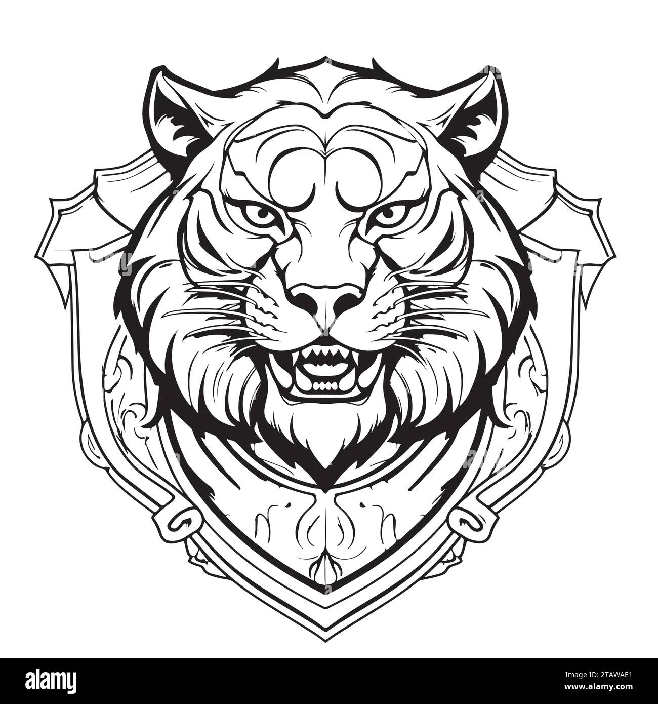 Coat tiger Stock Vector Images - Alamy