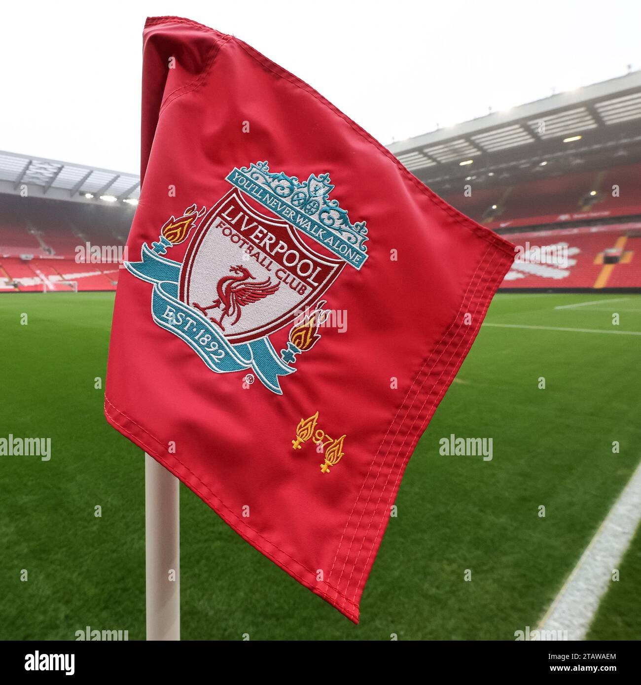 The corner flag anfield hi-res stock photography and images - Alamy