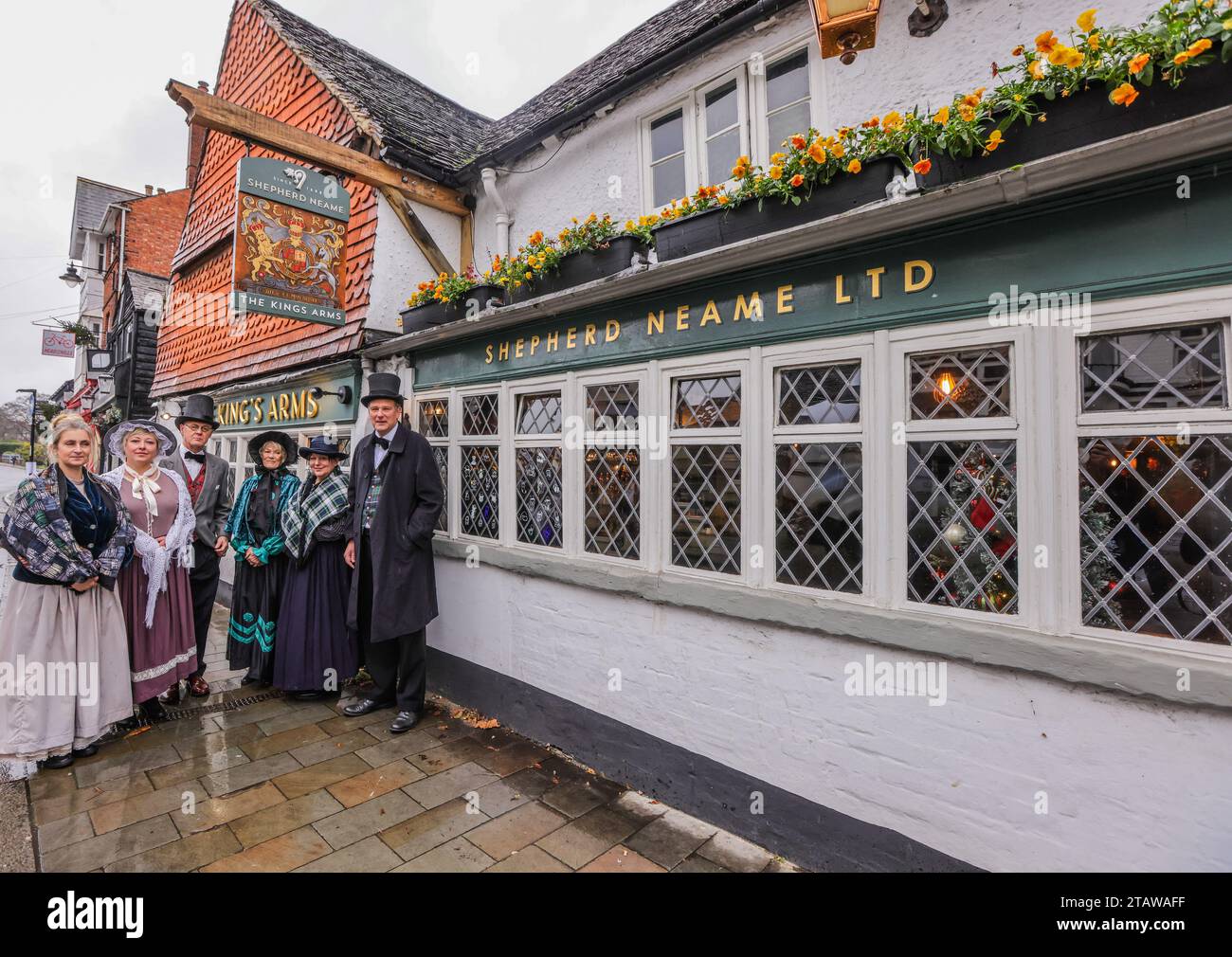 Dorking, Surrey, UK. 03rd Dec, 2023. People in Victorian attire in the ...