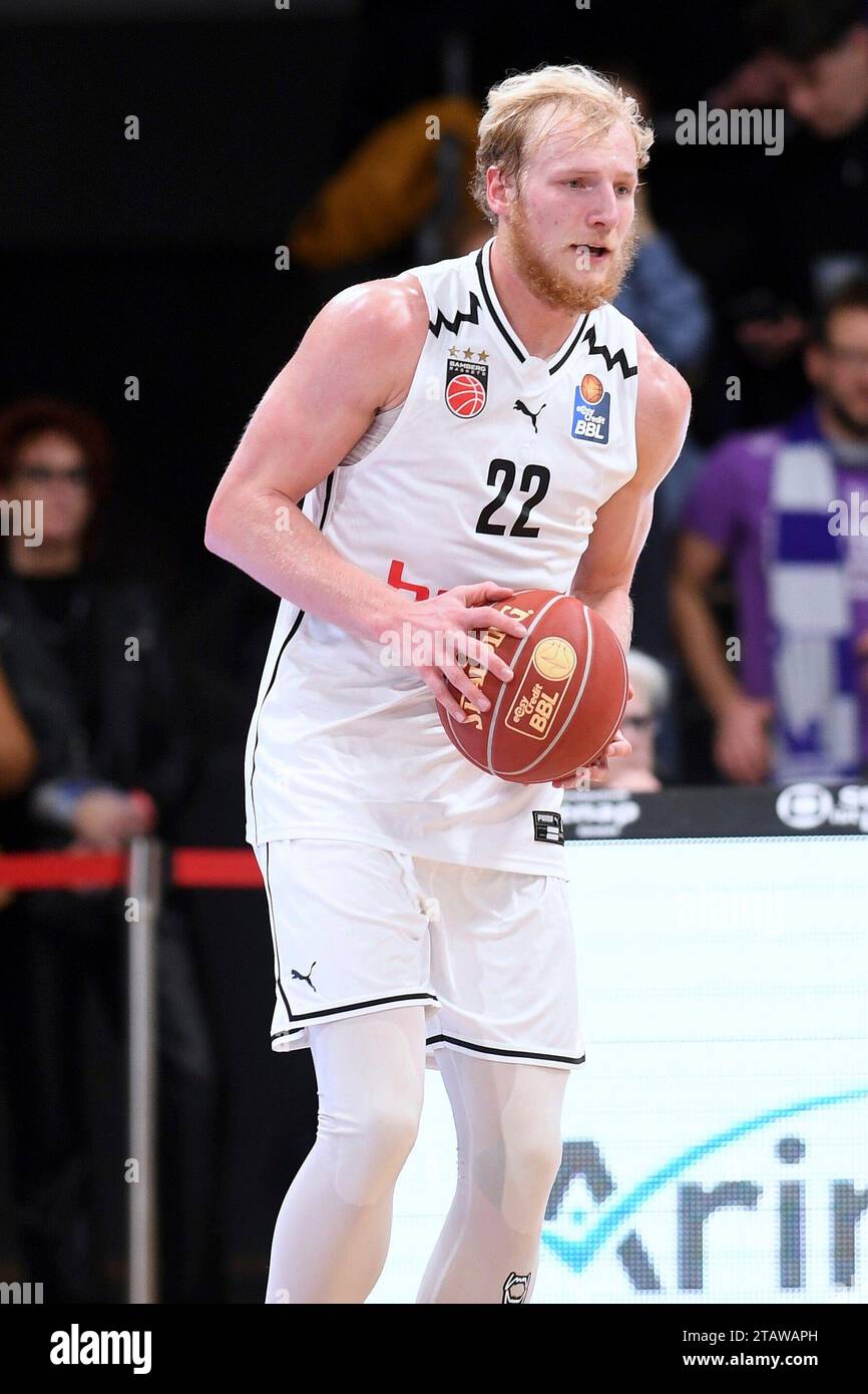 Goettingen, Deutschland. 02nd Dec, 2023. Trey Woodbury (Bamberg Baskets ...