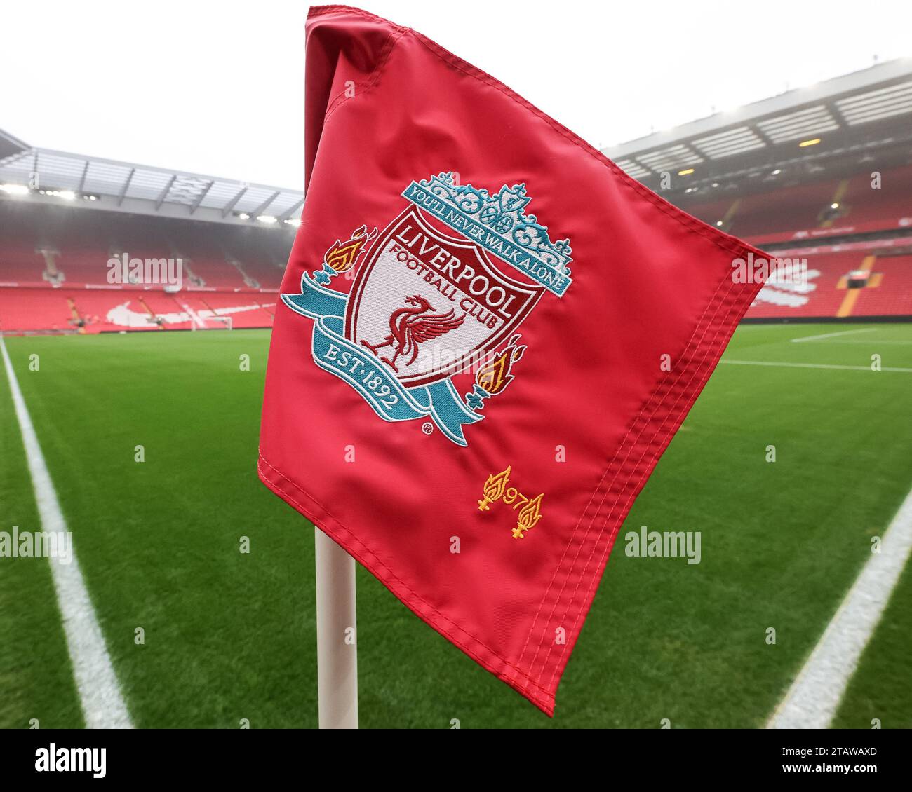 The corner flag anfield hi-res stock photography and images - Alamy