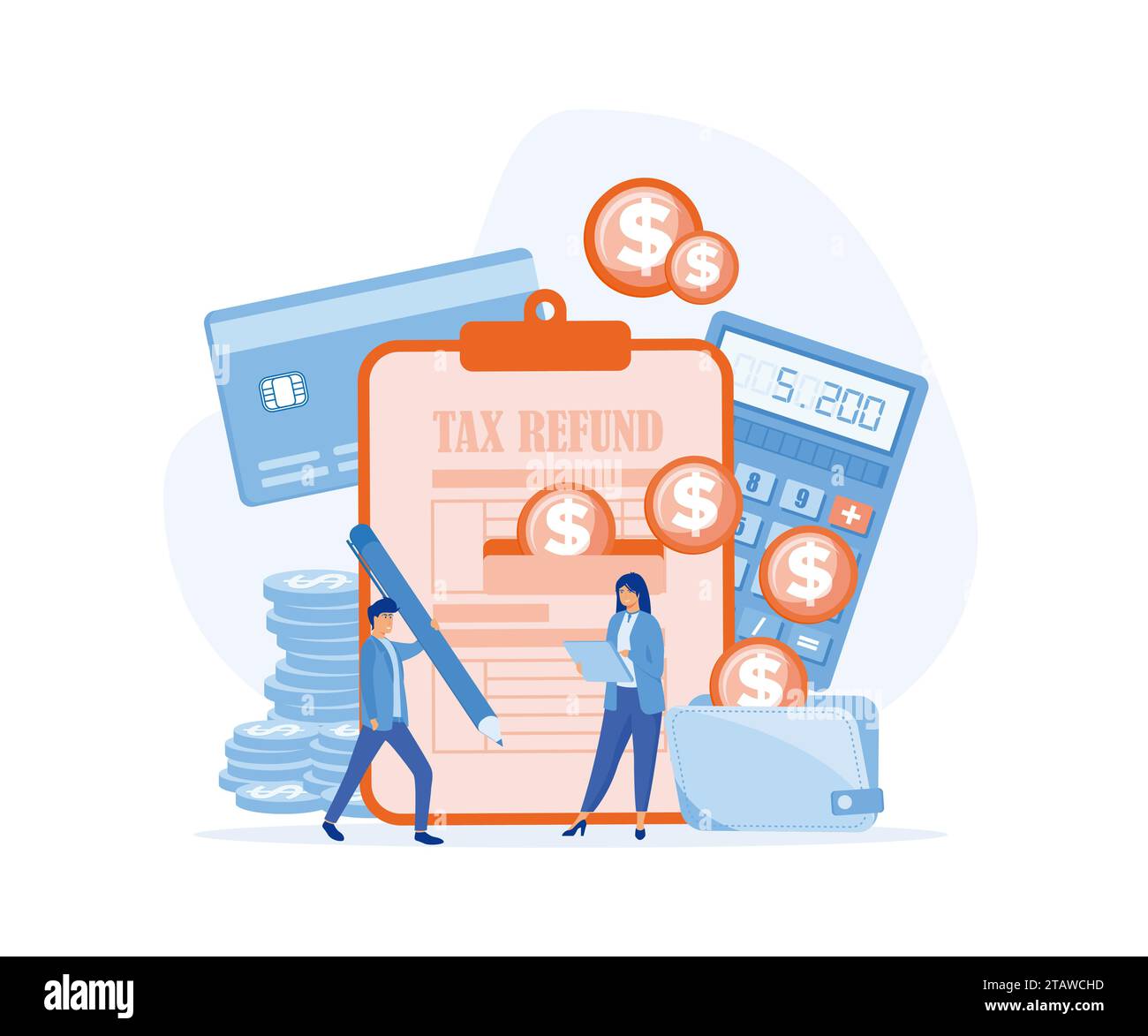 Tax deduction planning Stock Vector Images - Alamy