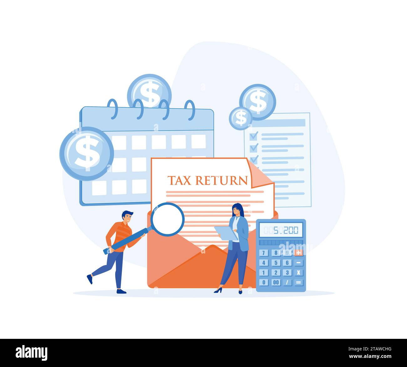 Tax inspector concept, Idea of accounting and payment. Tax returns ...