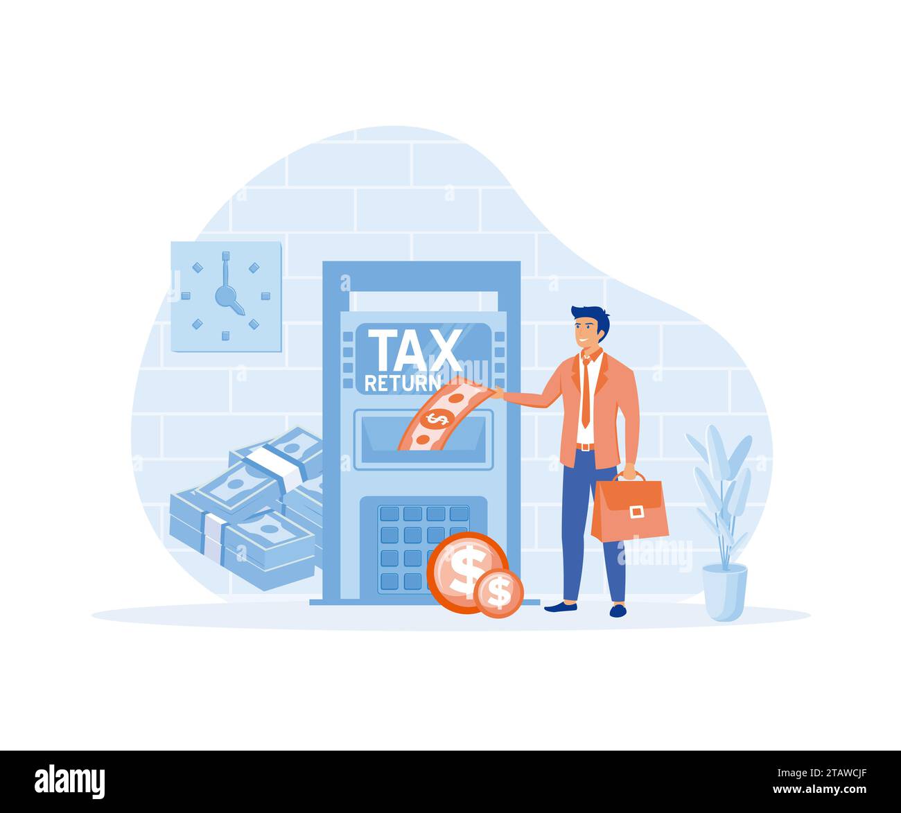 Tax return concept, Idea of accounting and payment. Financial bill ...