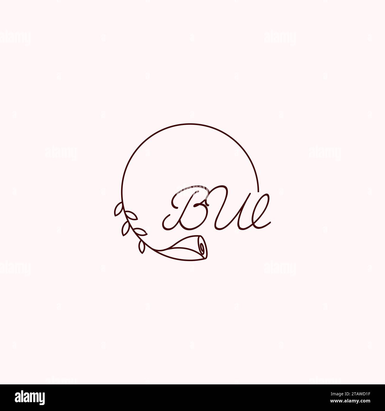 Initial bw Stock Vector Images - Alamy