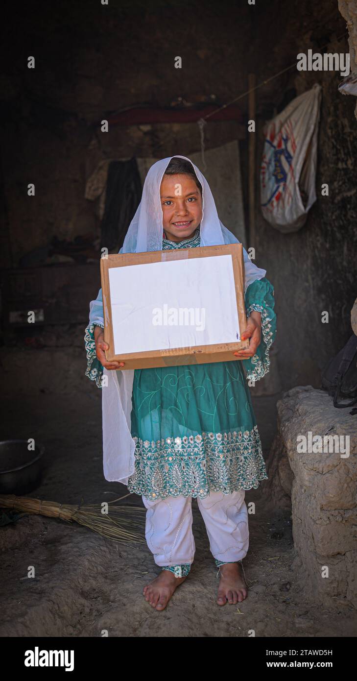 Needy Afghan girl receiving donations | Children expressing happiness ...